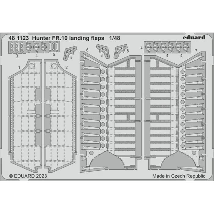 Hawker Hunter FR.10 landing flaps 1/48 (designed to be used with Airfix ...