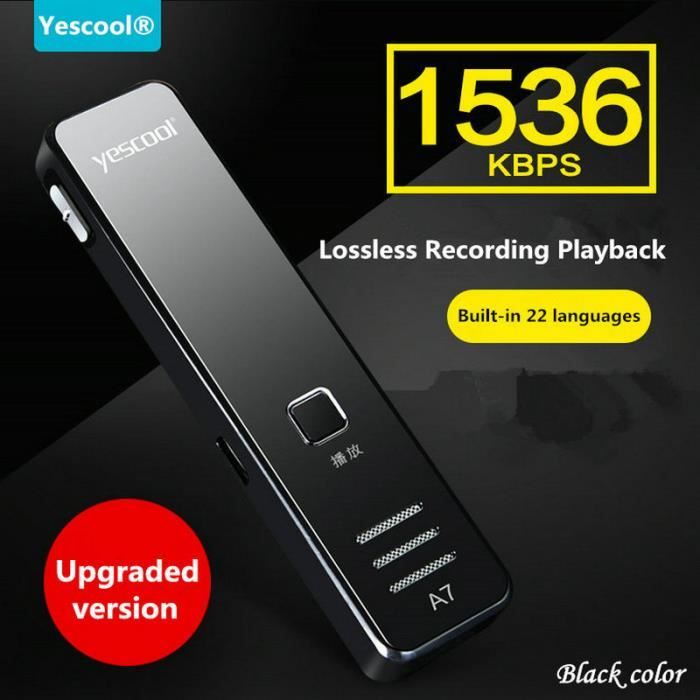 Mise à niveau-NOIR - 16G - Mini Dictaphone professionnel A7, Portable ...