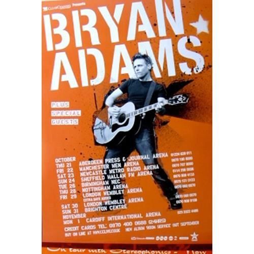 Bryan Adams - Tour - 51x76cm - AFFICHE - POSTER - Cdiscount Maison