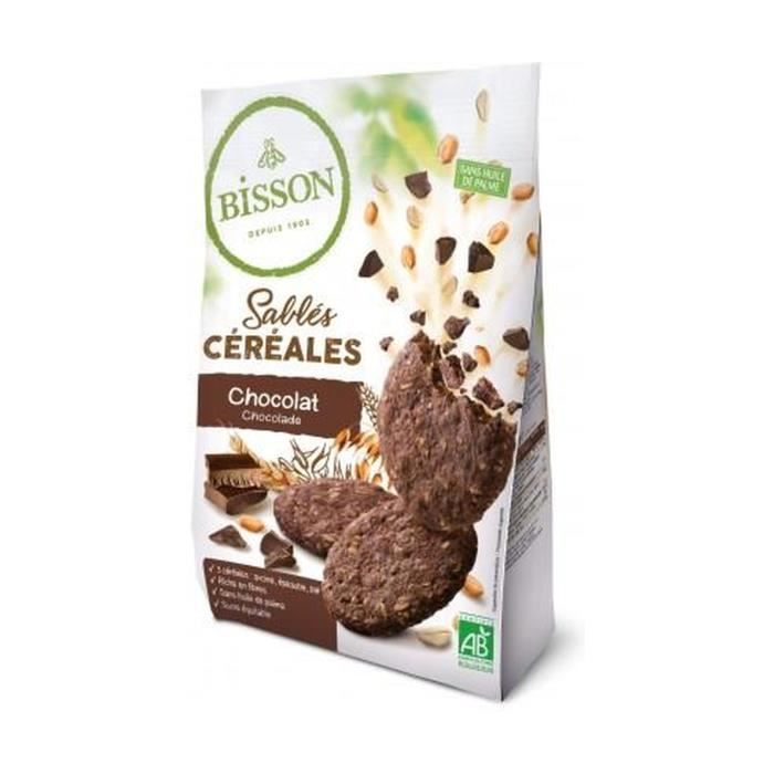BISSON - Biscuits sablés au chocolat et céréales 200 g - Cdiscount Au ...
