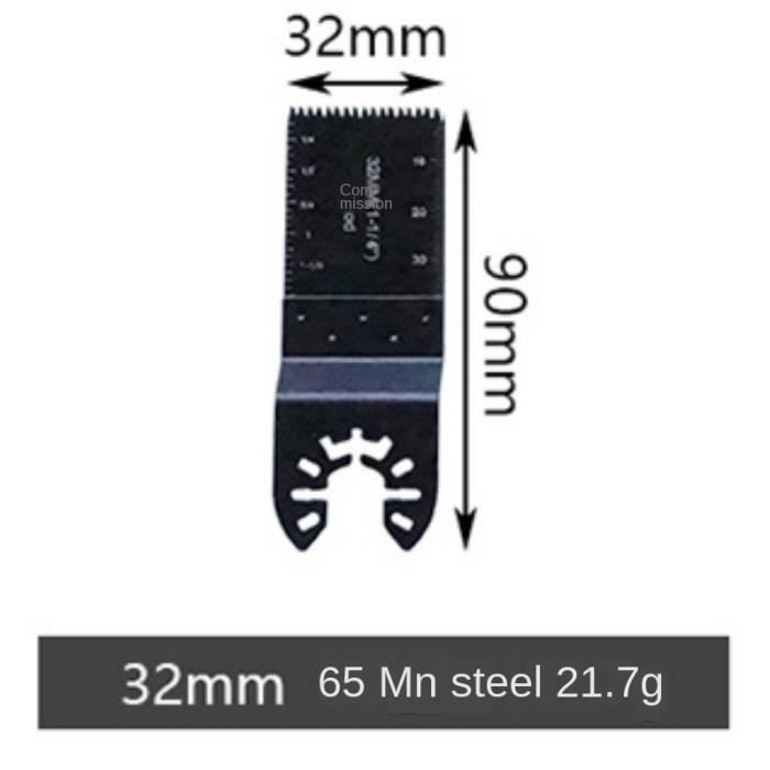 32mm - Lames de scie circulaire multifonctions en acier, 65Mn, lame oscillante, fonctions ...