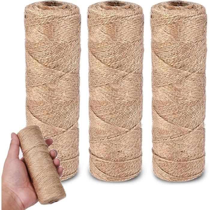 3 Tomes Ficelle Jute, Corde Jute, Ficelle Pour Portique Pour Chat ...