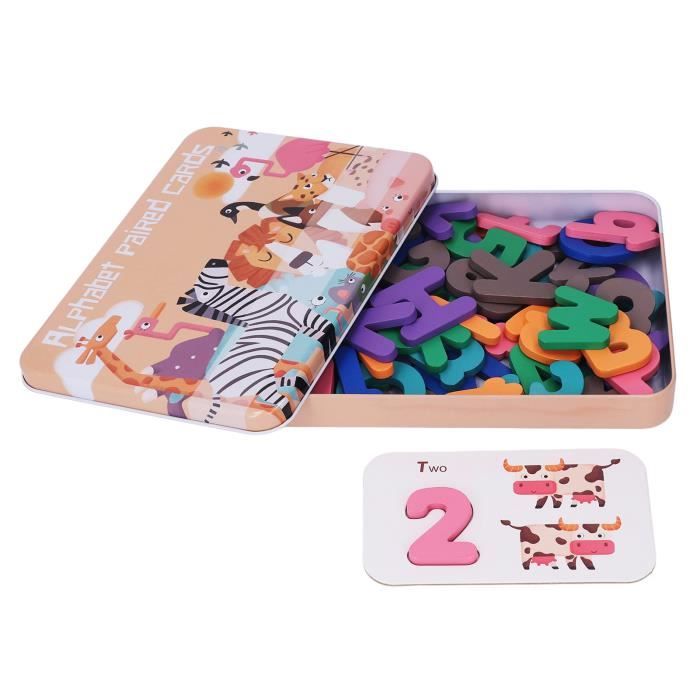ESTINK Tableaux de blocs de lettres numériques Cartes d'alphabets ...