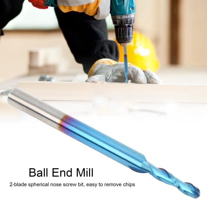 NEUF Fraise à boule fraise à bout sphérique enduit bleu toupie en ...