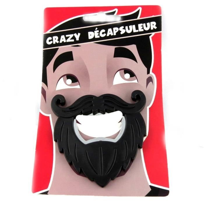 Décapsuleur humoristique "Moustache" noir - La cave Cdiscount