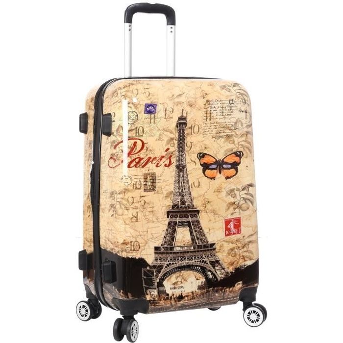 Valise cabine 4 roues motif Tour Eiffel Paris- Madisson.
