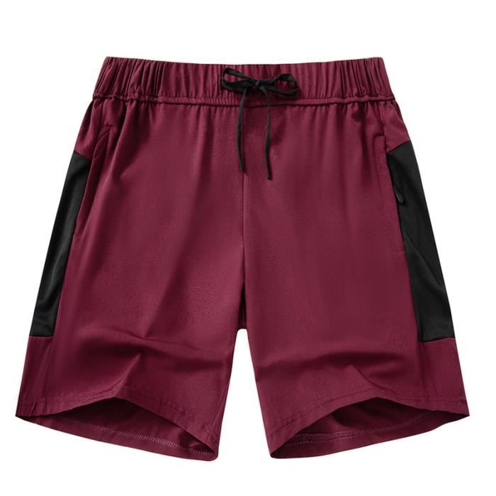 Short Homme Sport Coupe Droite Taille Élastique Casual Avec Poches Ete ...