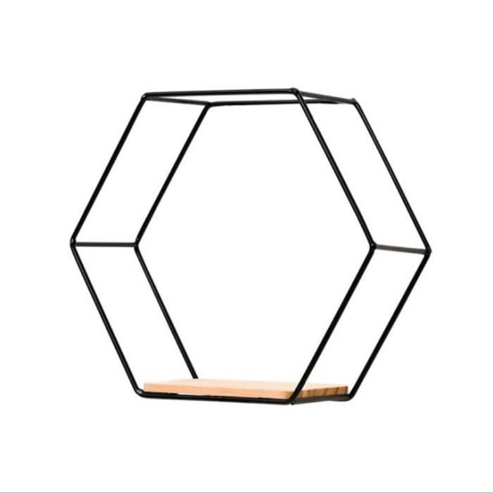 Hexagonal Iron Stand Étagère De Rangement Décoration Étagères Craft ...