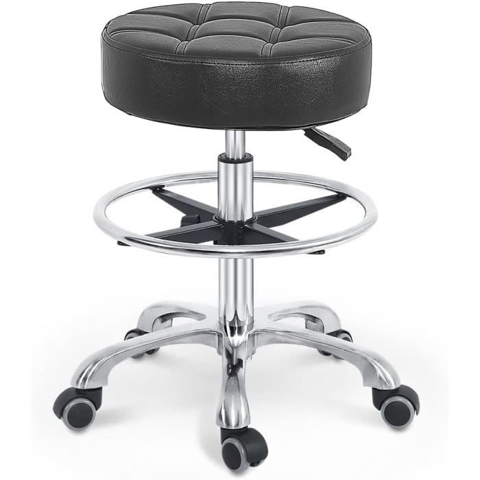 Grace&Grace , Tabouret À Roulettes Avec Roues Chaise Ronde Robuste Pour ...