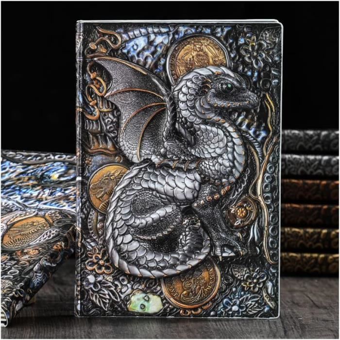HRTC Vintage anaglyphe Dragon Cahier rétro planificateur Bronze Livres ...