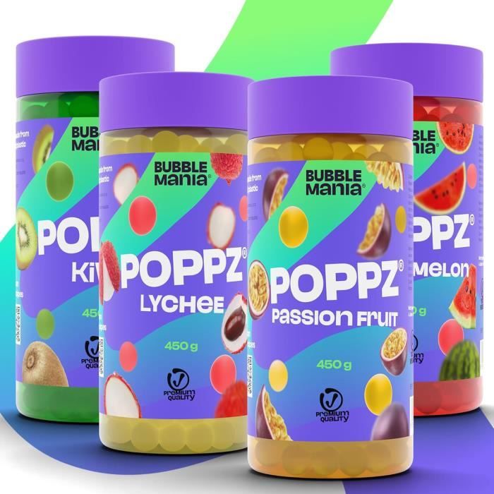 POPPZ Fruit Popping Boba Pearls pour Bubble Tea Mix - Perles de tapioca ...
