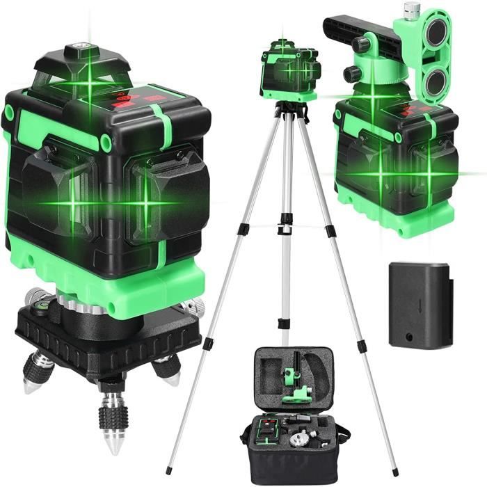 Geevorks Niveau Laser 3D 12 Lignes Niveaux laser 3 x 360 auto ...