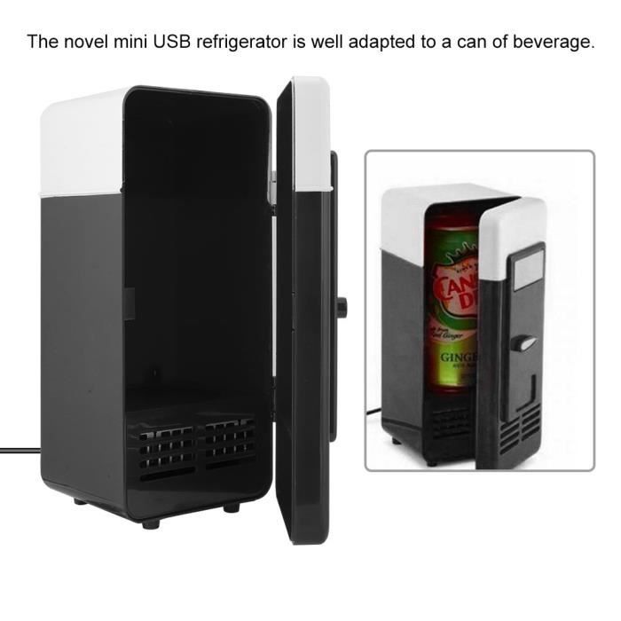 Tbest Fridge USB mini Réfrigérateur Boisson Refroidisseur Chauffant ...