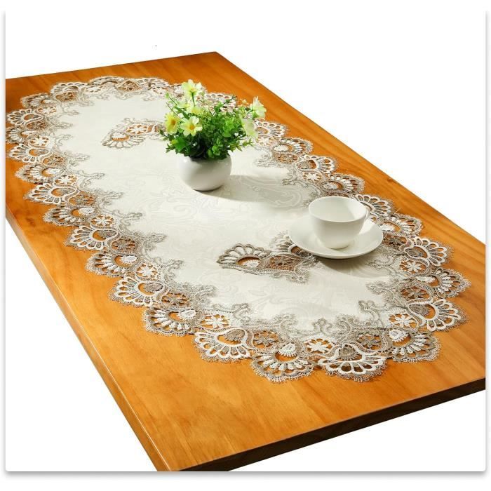 Dentelle Chemin De Table Ovale Nappe Brodée Dentelle Napperons ...