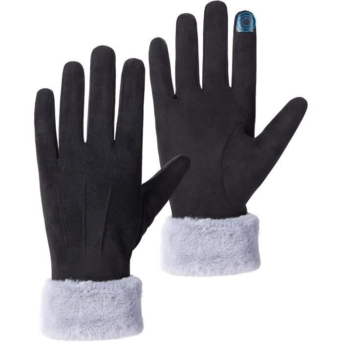 Gants Femme Hiver, Gants Thermique Tactiles Anti Froid Gants Chaud ...