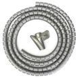Gaine Tube Spirale Range Cache Câble Fil 2M Ø15mm avec Clip Attache ...