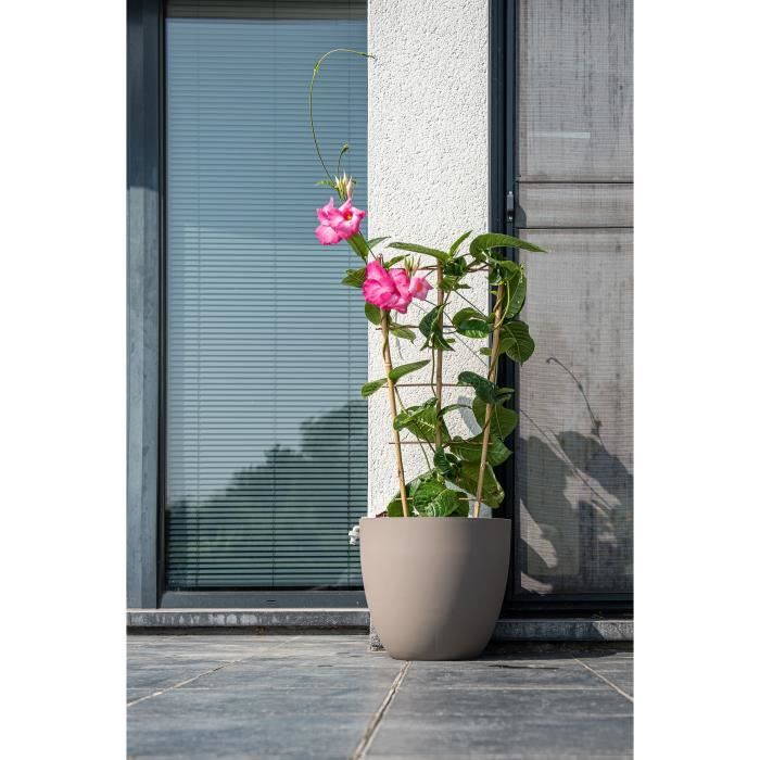 Pot de fleurs - GARDEN ID - Phoenix Taupe - 38 x 34 cm - 100% Recyclé ...