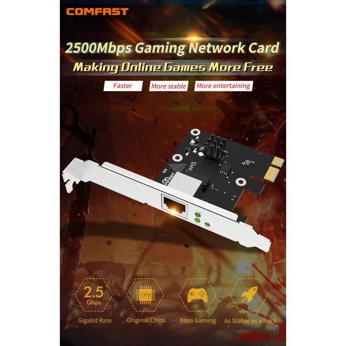 Cartes réseau,Carte réseau Gigabit RTL8125B, 10-100-1000Mbps, Port ...