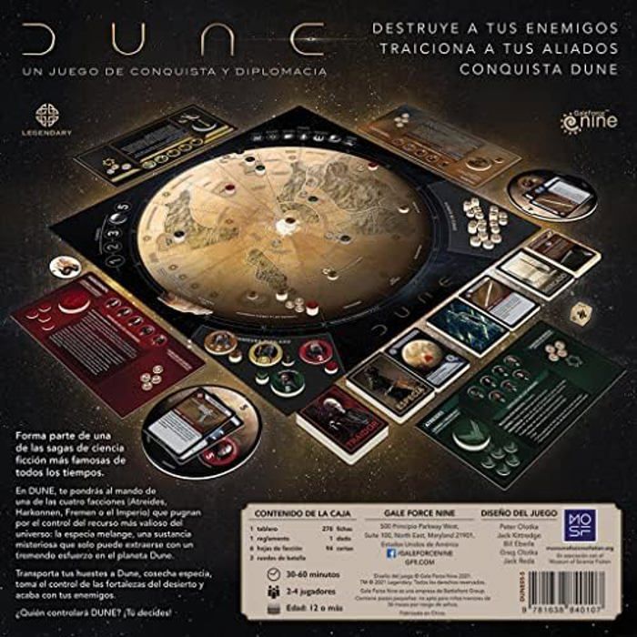 Jeu de Société - Gale Force Nine - Dune - Conquête et Diplomatie - 2 à ...