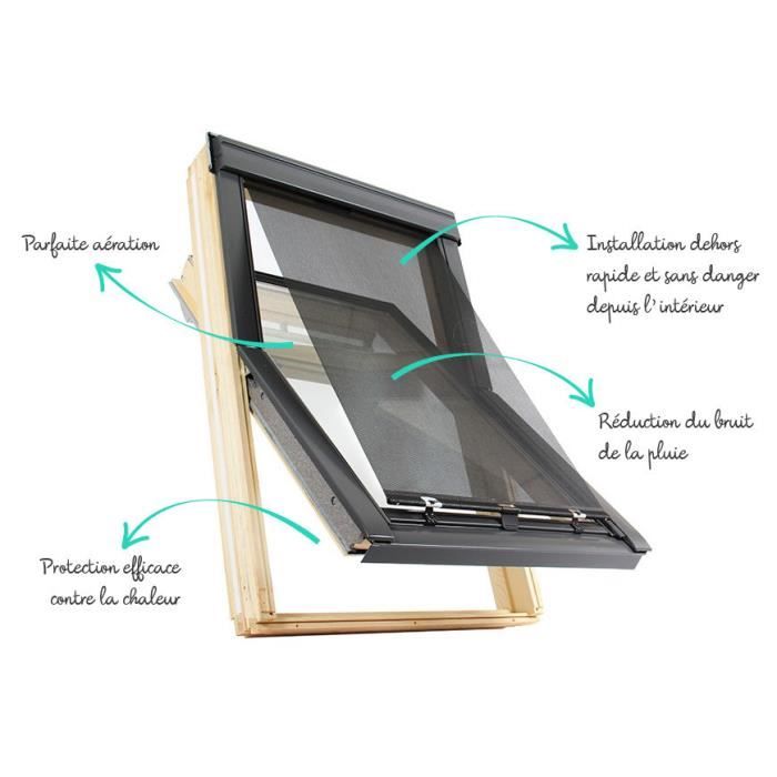 Store Extérieur - AVOSDIM - Compatible Velux ® - Noir - Screen ...