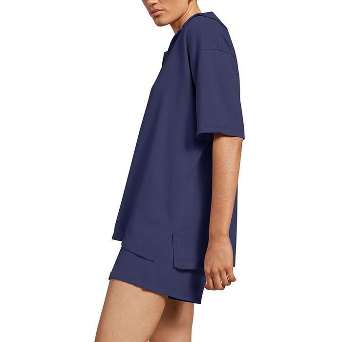 Ensemble jogging d’été femme 2 pièces bleu marine taille M t-shirt ...