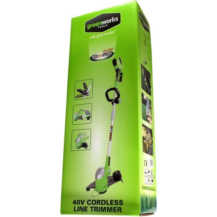 GREENWORKS Coupe-bordures sans fil G-MAX 40V - Cdiscount Jardin