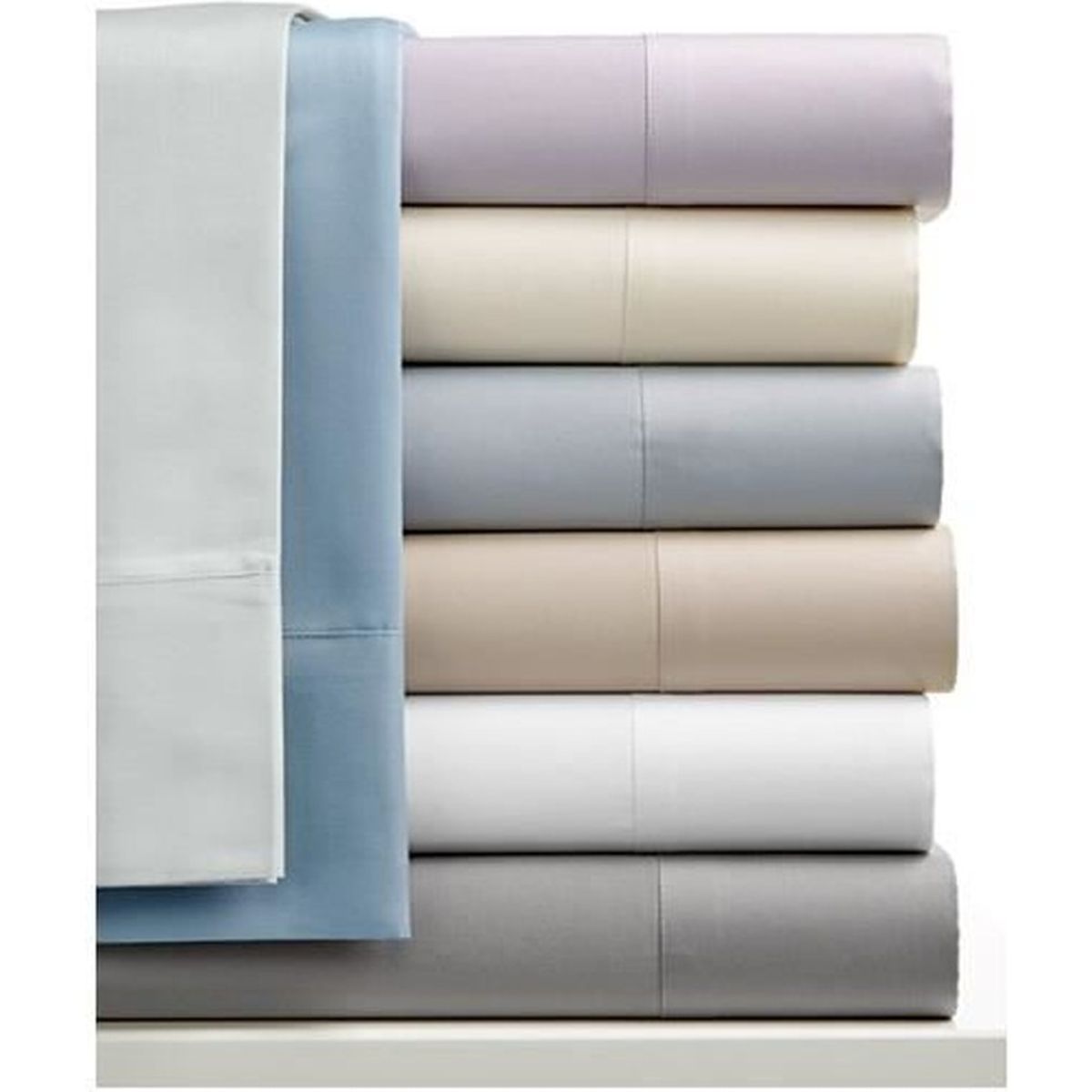 4 Parure de drap, Satin de Coton 250 fils/cm², 100% Coton Peigné, 3 ...