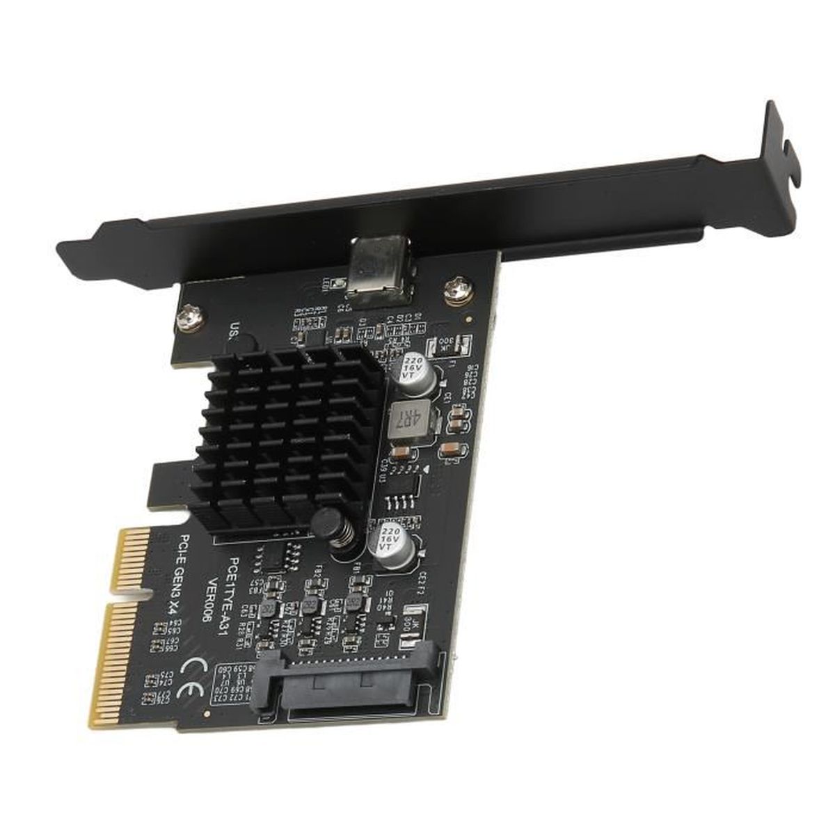 ZIU Carte d'extension PCI E vers USB 3.2 Carte d'extension USB3.2 ...