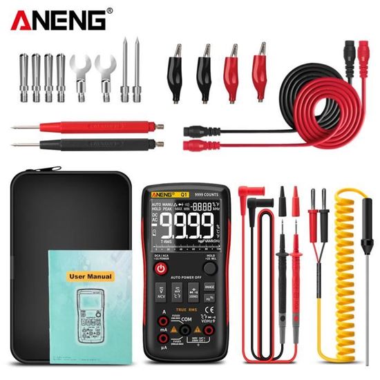 Q1 rouge pro - ANENG Q1 multimeter multimetre digital professionel multimeter Trms Multimètre ...