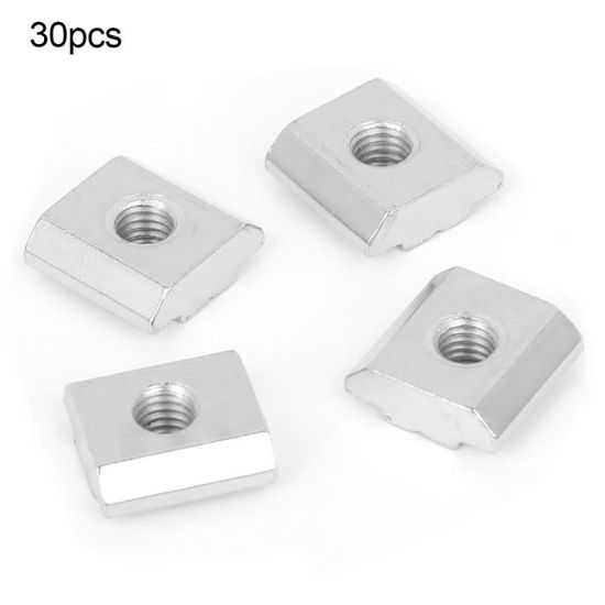 Écrou coulissant en T - GOTOTOP - Série 30 - Acier au carbone - Résistant à la rouille - 30 ...