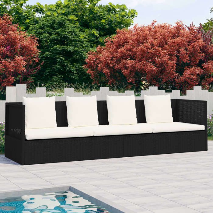 UU Bains de soleil Contemporain Lit de jardin - coussin et oreillers ...