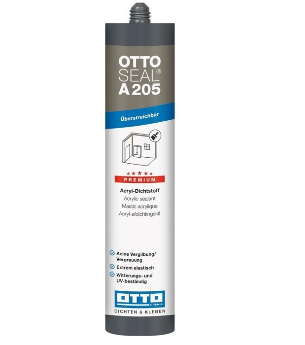 Mastic - Otto - A 205 - Acrylique - 310 ml - Noir - Élastique et ...