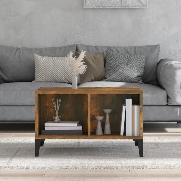 Table basse - BDM - Chêne fumé 60x50x36,5cm Bois d'ingénierie ...