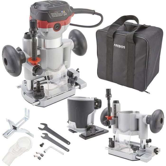 AREBOS - Défonceuse électrique - Machine à Fraiser - 710W - Boîte à ...