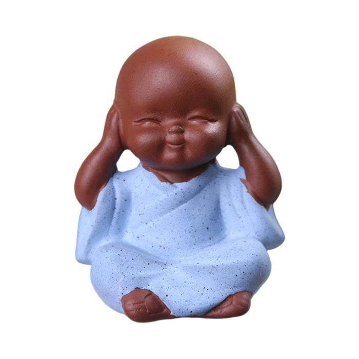 Figurine de petit moine moine miniature mignon sans entendre ni voir ...