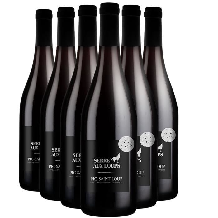 Pic Saint-Loup Rouge 2021 - Lot de 6x75cl - Serre aux Loups - Vin AOC ...