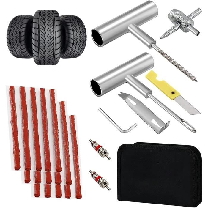 Kit de Réparation de Pneu, Kit Réparation Pneu Tubeless, 24 Pièces ...