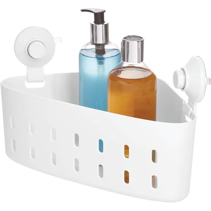 Cade Panier de rangement d'angle en plastique sans BPA avec 2 ventouses ...