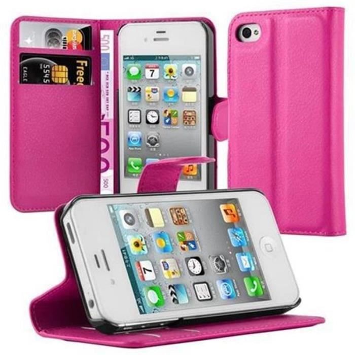Cadorabo Coque Apple iPhone 4 / 4S ROSE BONBON Housse Etui Case Cover ...