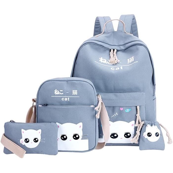 CARTABLE ang 4 Pcs Mignon Chat de Dessin Animeacute Sacs agrave dos ...