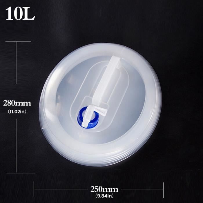 Conteneur d'eau pliable - Sport - Marron - 5L/10L/15L - Matériaux PE - Transport facile ...