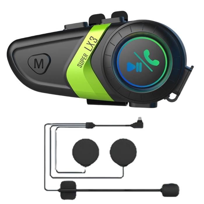 Intercom moto - LX3 - Casque Bluetooth mains libres - Étanche ...