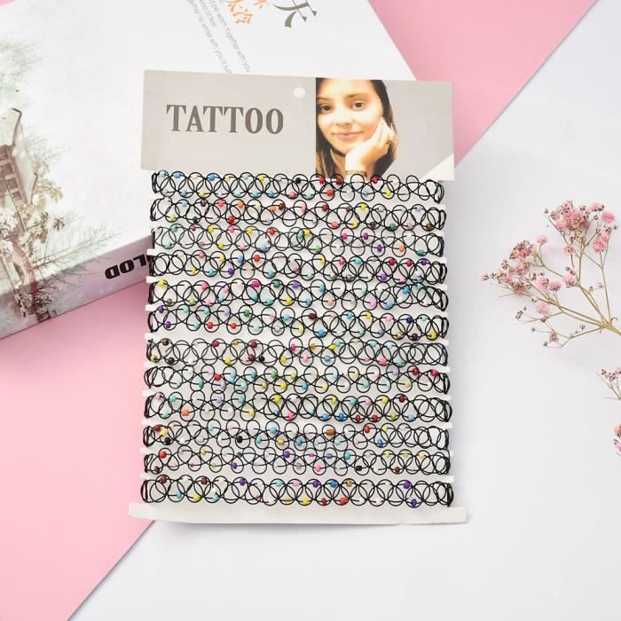 Collier Ras Du Cou Élastique, Couleur Bonbon, Vintage, Hippy ...