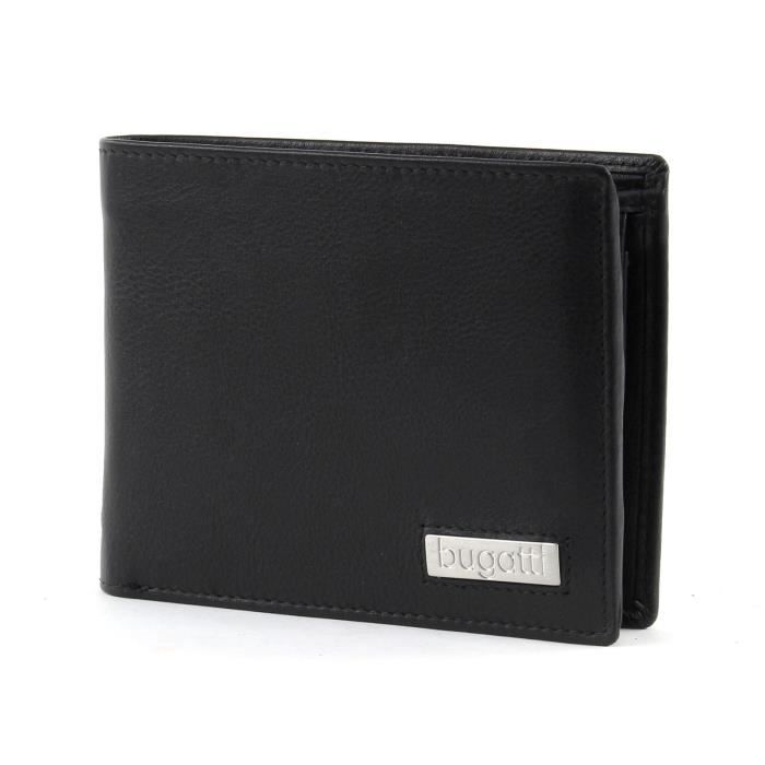 Bugatti City Line Coin Wallet with Flap 8CC Metal Logo Black [34243 ...