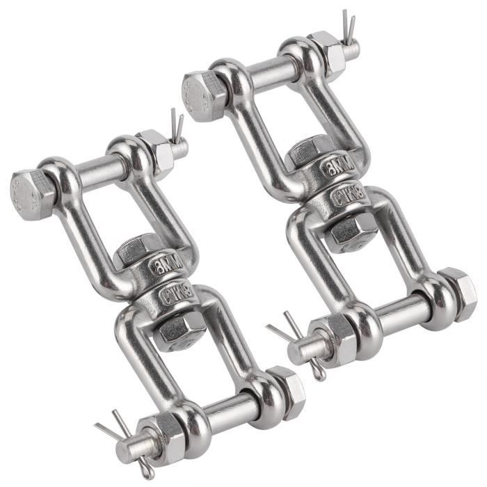 Cikonielf Manille rotative 2pcs Manille Pivotante d'Ancrage Connecteur ...