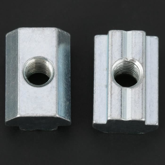 Cikonielf écrou profilé en aluminium Écrou coulissant en T en acier au ...