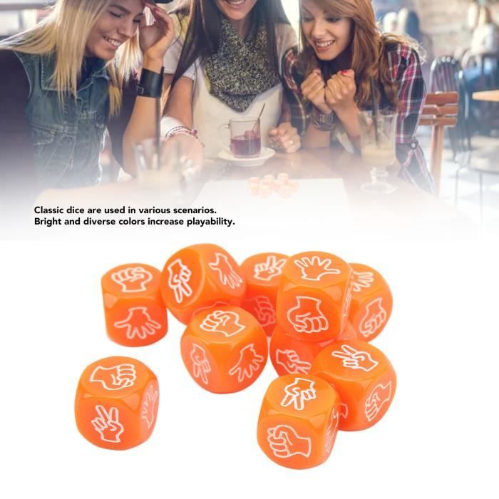 OLL Lot 10 dés dé à Jouer dés a jouer 2cm (Orange) HB014 - Cdiscount ...