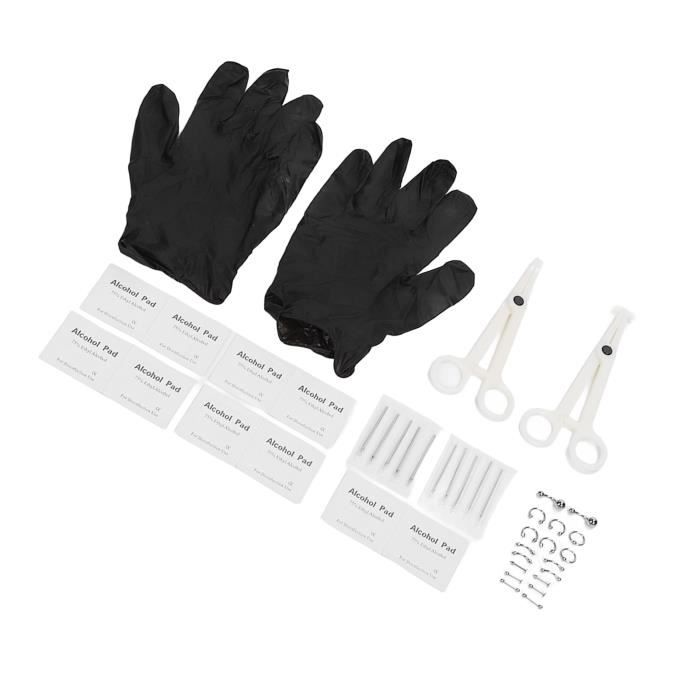 Fafeicy Kit de Piercing Corpo 42pcs Inoxydable Aiguilles Différentes ...