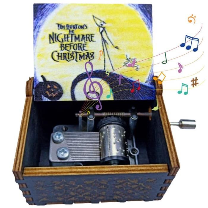 Boîte à musique à manivelle Boîte à musique Halloween boîte à musique ...