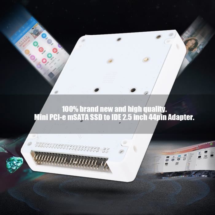 Boîtier SSD mSATA vers IDE Boîtier de disque dur à port parallèle PATA ...